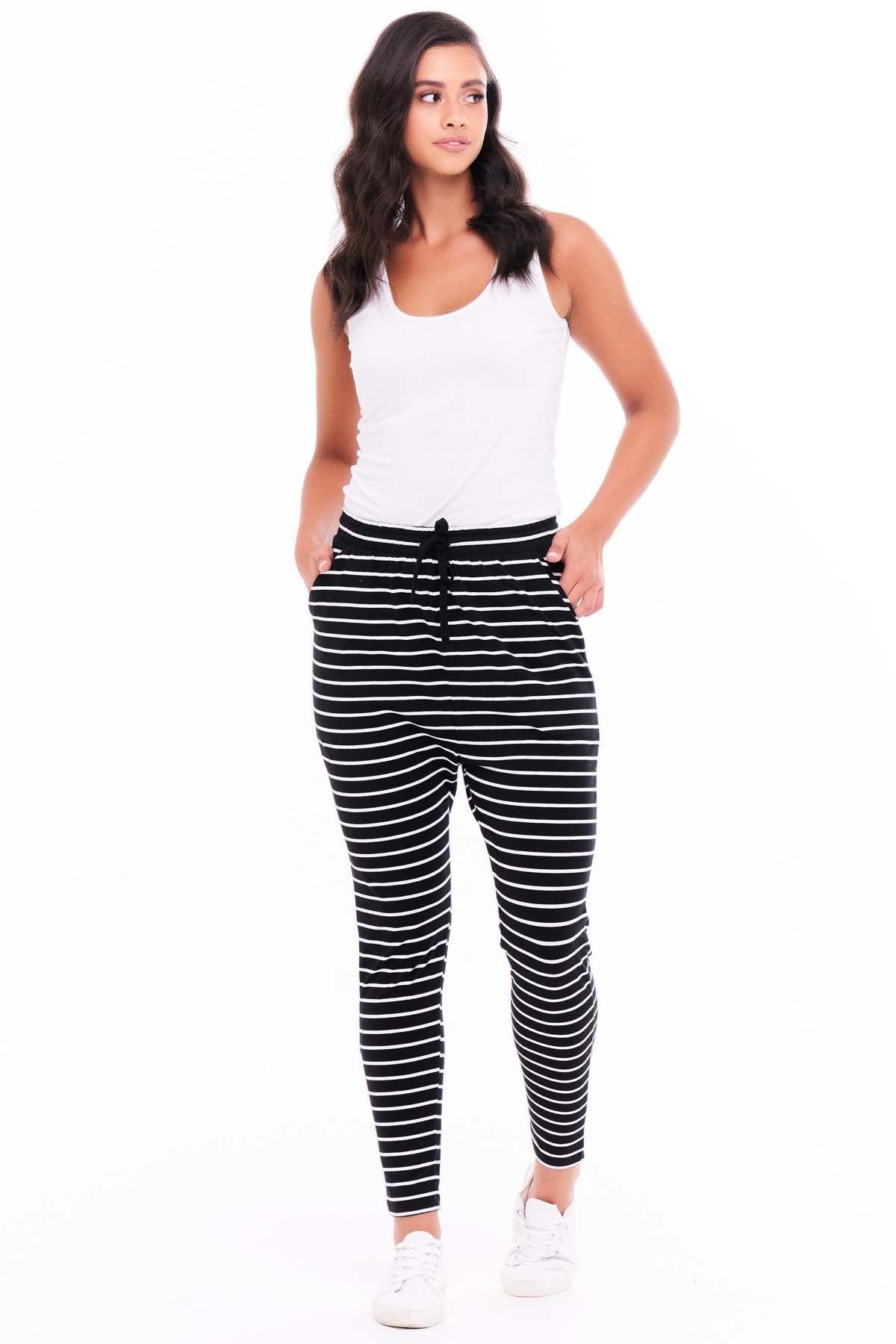 Betty Basics Jade Pant in Black with White Stripe – Hey Sara