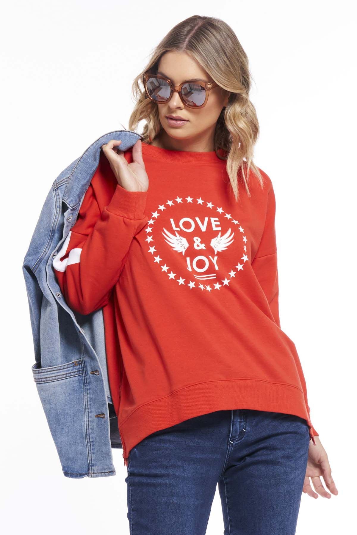 Betty Basics Jetta Sweater in Joy Red – Hey Sara